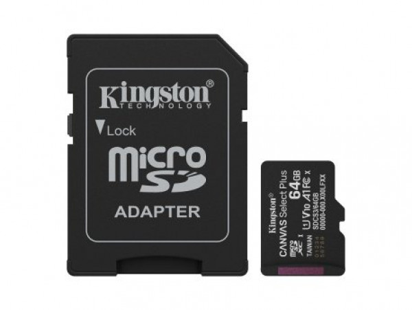 Kingston Micro SD 64GB SDCS3/64GB + Adapter