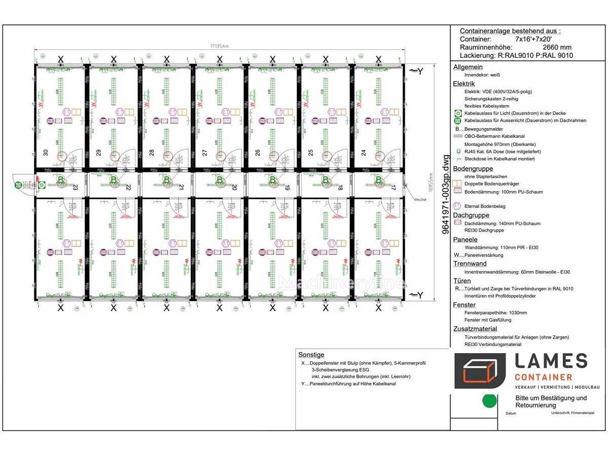 Prodaje se Containex 20ft Büro / 16ft. Büro stambeno-poslovni kontejner na aukciji