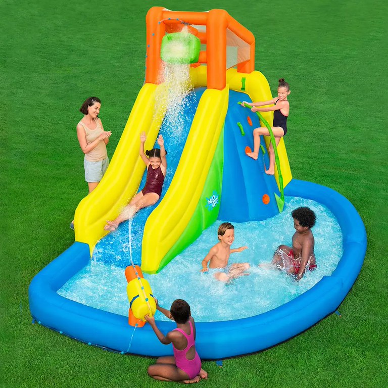BESTWAY H2OGO! Mega vodeni park (tobogan + bazen) sa kompresorom, 435x286x267 cm, Water Mountain