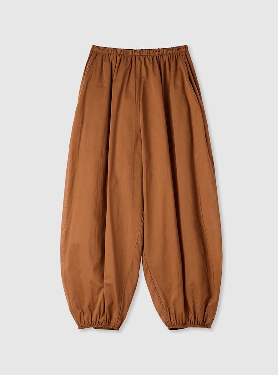 Pantalone haremske pantalone u jednoj boji - Braon