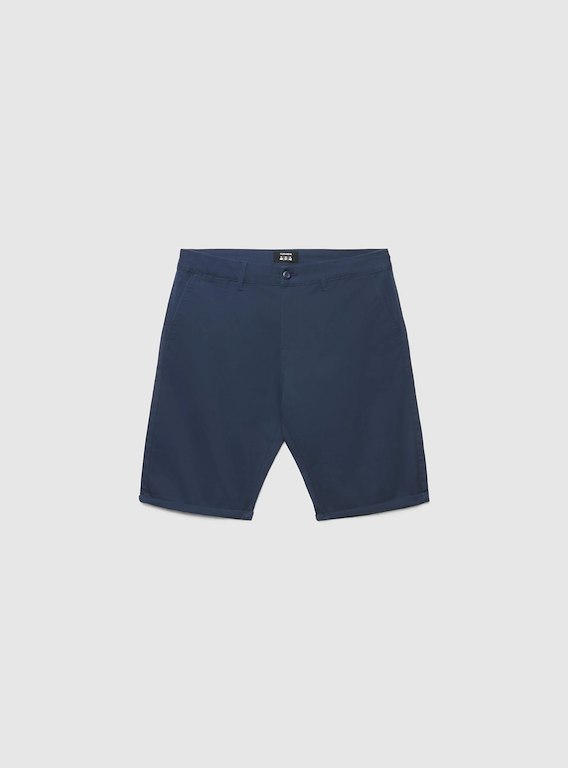 Jednobojne chino bermude - Plava navy