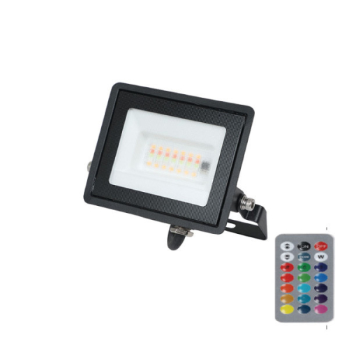 XLED 10W LED reflektor RGB+6500K,IP65,AC220-240V,Ra70,crni