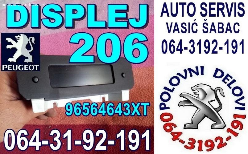 DISPLEJ 96564643XT PEŽO 206 PEUGEOT