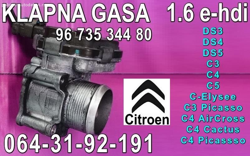CITROEN 1.6 E-HDI KLAPNA GASA 96.735.344.80 - 2016 GOD.