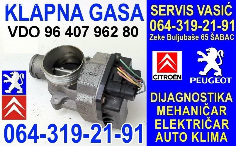 KLAPNA GASA 1,4 PEŽO PEUGEOT CITROEN VDO 96 407 962 80