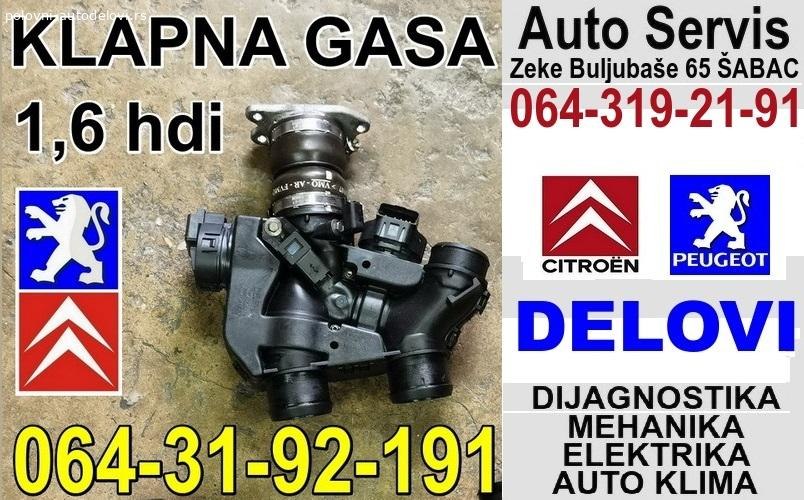 1,6 HDI KLAPNA GASA 96574 85480 PEŽO CITROEN PEUGEOT