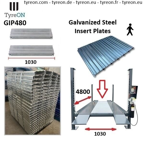 Nova TyreON GIP480 set of galvanized steel insert profiles for collecting oi četvorostubna dizalica