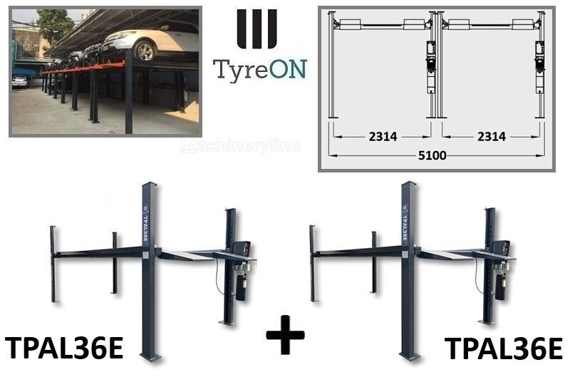 Nova TyreON TPAL36E parking lift + TPAL36E parking lift četvorostubna dizalica