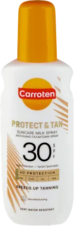 Carroten
PROTECT & TAN mleko u spreju za zaštitu od sunca i ubrzano tamnjenje, SPF 30, 200 ml