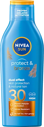 NIVEA SUN
protect & bronze losion za zaštitu od sunca i tamnjenje, SPF 30, 200 ml