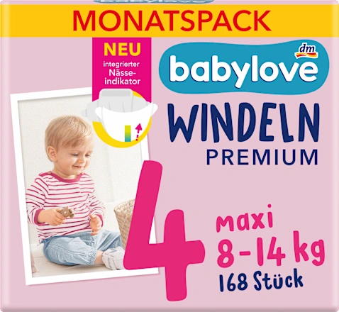 babylove
Premium pelene maxi veličina 4 (8-14 kg) - mesečno pakovanje, 4x42kom, 168 kom