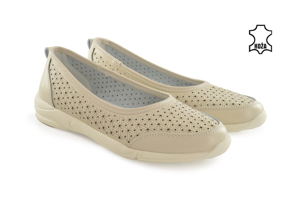 Kožne ženske espadrile 25224BE bež
