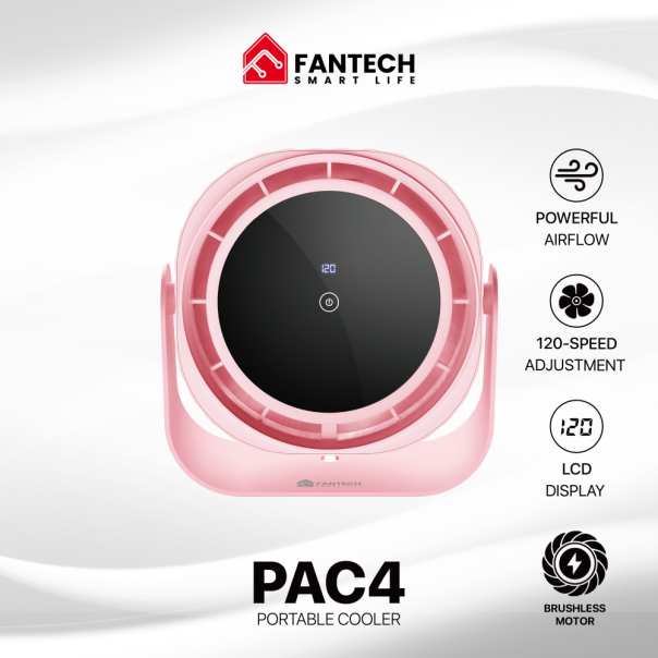 Prenosni ventilator Fantech PAC4 pink