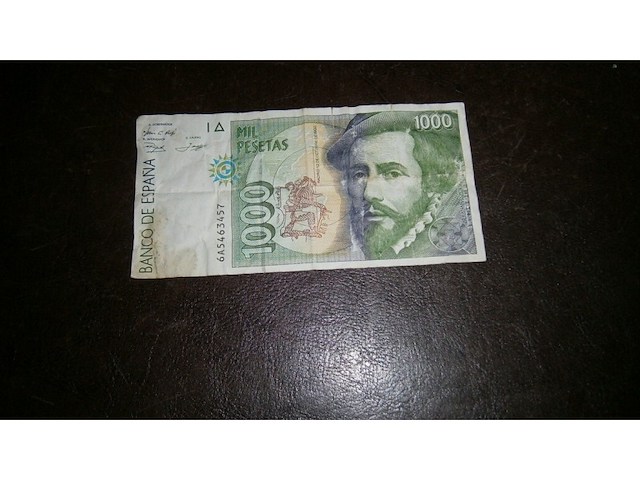 SPAIN 1000 PESETAS 1992