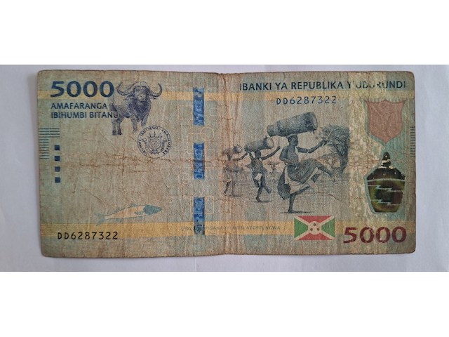 5000 franaka BURUNDI
