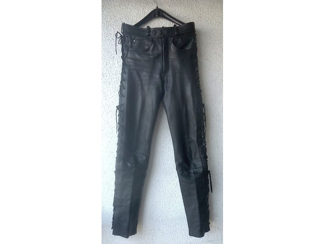 crne moto kožne pantalone br 48 ili M  HEIN GERICKE