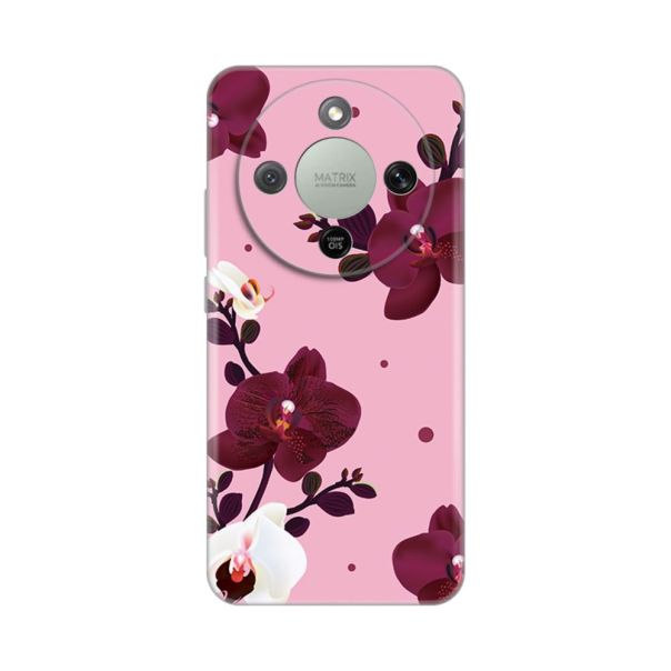 Maska za Honor Magic 8 Lite Pink Orchid Silikonska Print Skin