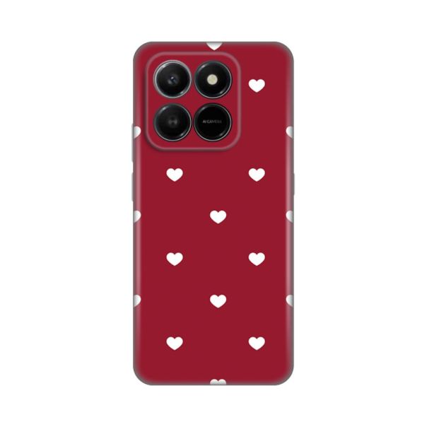 Maska za Honor X7d 4G/400 Smart 5G Burgundy Hearts Silikonska Print Skin