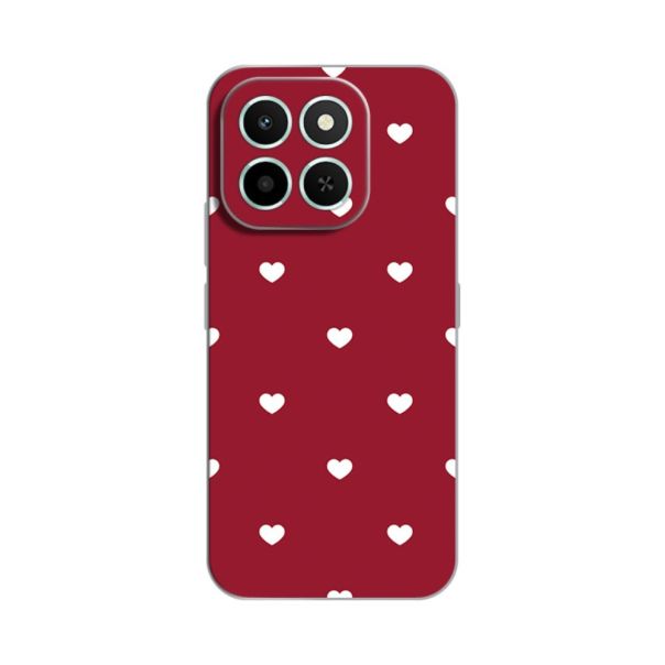 Maska za Honor X6c Burgundy Hearts Silikonska Print Skin