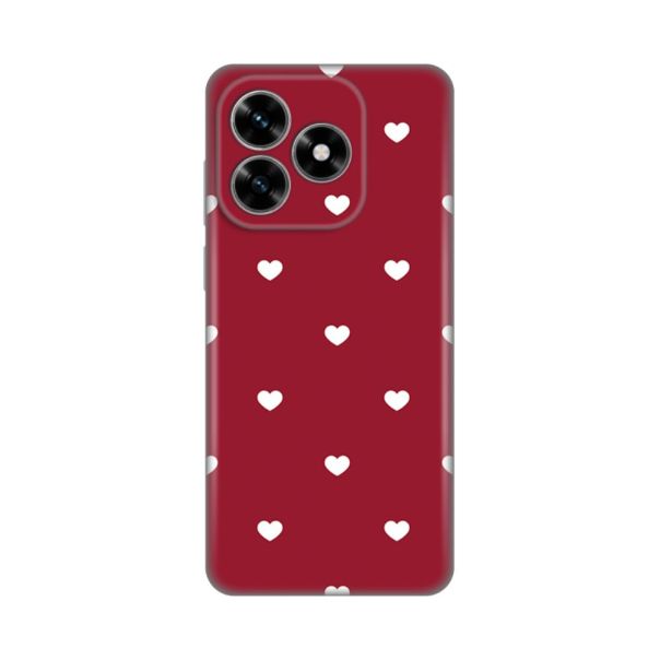 Maska za Honor X5c Plus Burgundy Hearts Silikonska Print Skin