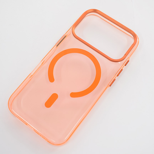 Maska za iPhone 17 Pro max narandžasto Mag Case IPF Transparent