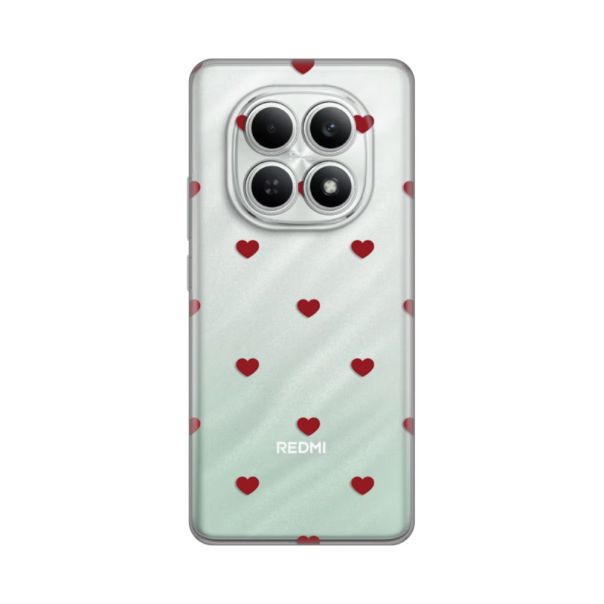 Maska za Xiaomi Redmi Note 15 4G Red Hearts Silikonska Print