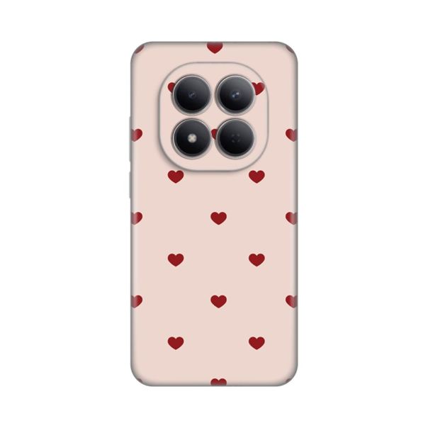 Maska za Xiaomi Redmi Note 15 Pro 5G Beige Hearts Silikonska Print