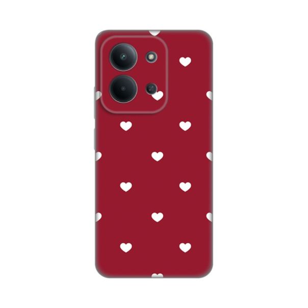 Maska za Xiaomi Redmi 15C 4G Burgundy Hearts Silikonska Print Skin