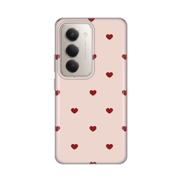 Maska za Xiaomi Redmi 15 4G Beige Hearts Silikonska Print