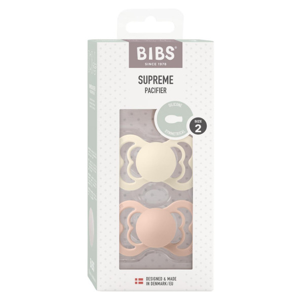 Bibs laža silikon Blush/Ivory veličina 2