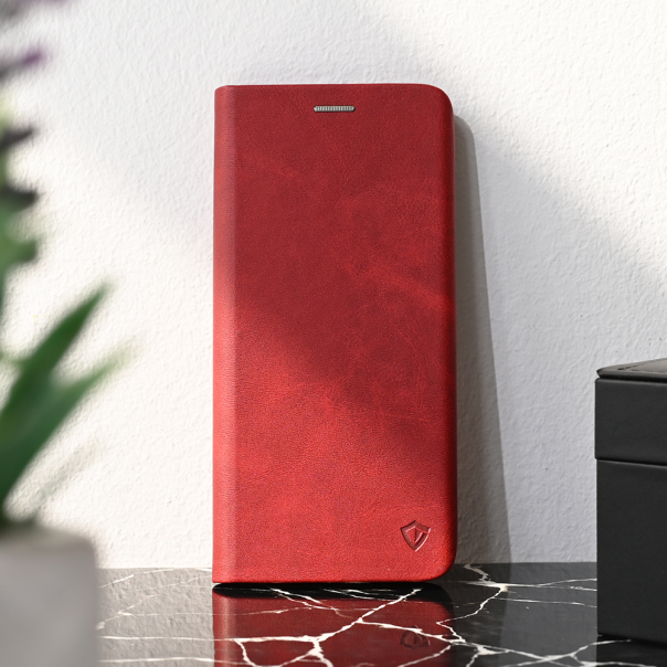 Maska za Xiaomi Redmi 14C/Redmi A4 Teracell Elegant Flip crvena