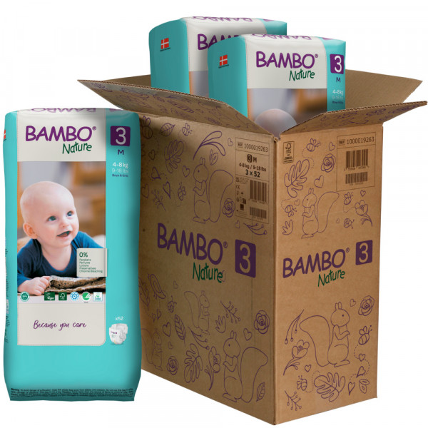 Bambo pelene Nature Box 3 4-8 kg 156 kom