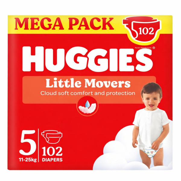 Huggies pelene little movers BOX 5  11-25, 102kom