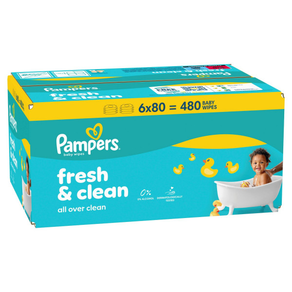 Pampers baby vlazne maramice Fresh 6X80 kom