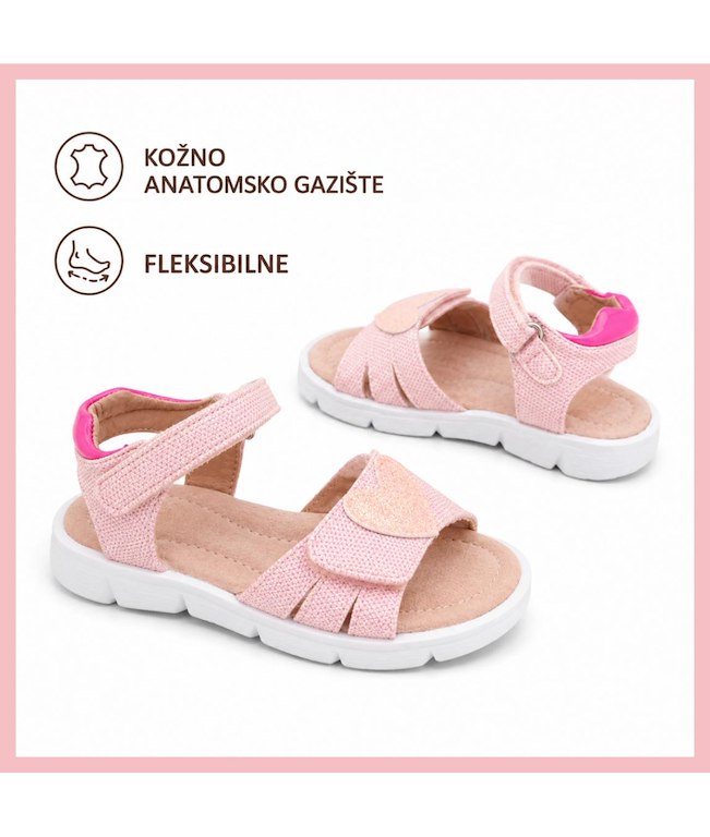 POLLINO DEČIJE SANDALE - INNA / PINK