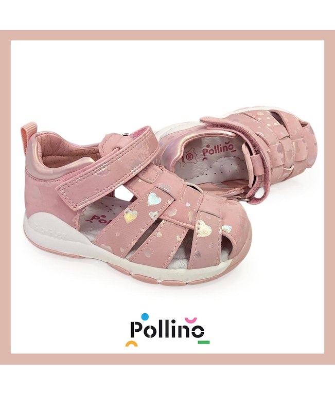 POLLINO DEČIJE POLUSANDALE - BEKI / ROSA