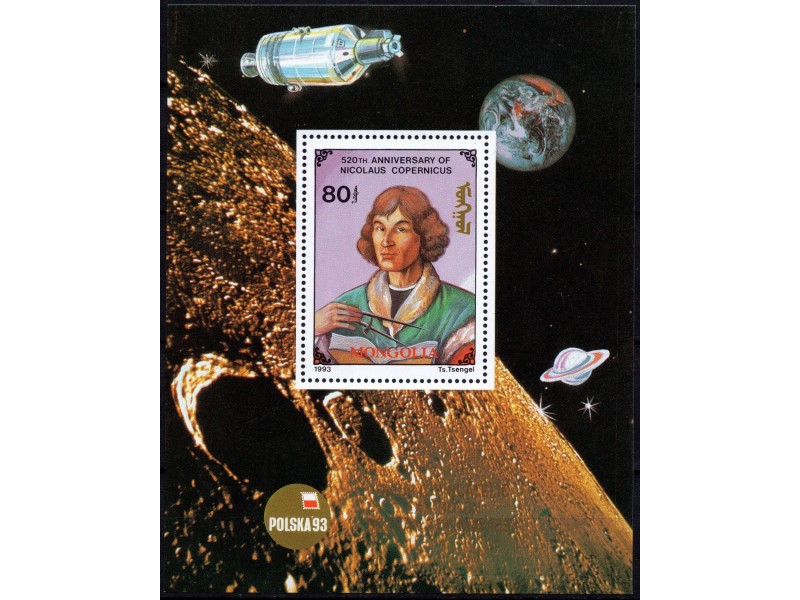 Mongolia 1993. Blok br. 220, Copernicus
