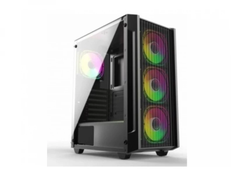 Kucište IG-MAX T2656-3RGB PATROL Mini Tower/ATX/Micro-ATX/DTX/Mini-DTX/Mini-ITX/bez napajanja/crna