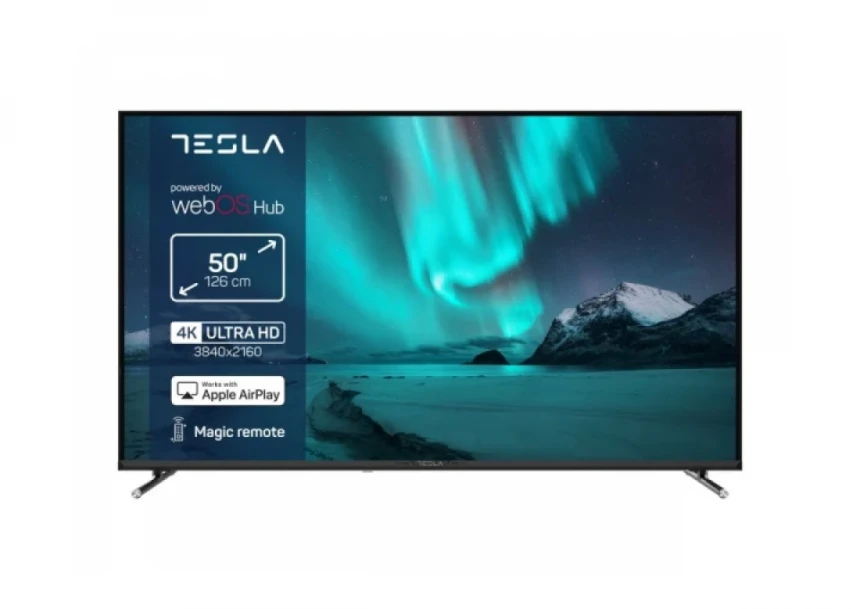 SMART LED TV 50 Tesla 50E655BUW 3840x2160/UHD/4K/DVB-T2/S2/C/Frameless/WebOS