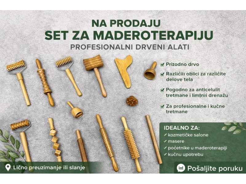 Profesionalni set za maderoterapiju- drveni masažeri!