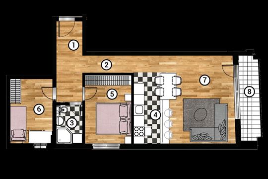 Novogradnja, dvoiposoban stan 64,77m2, Nova Pazova