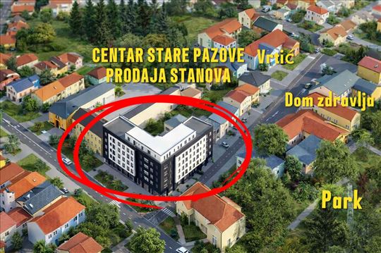 Centar Stare Pazove, dvoiposoban stan 61,88m2