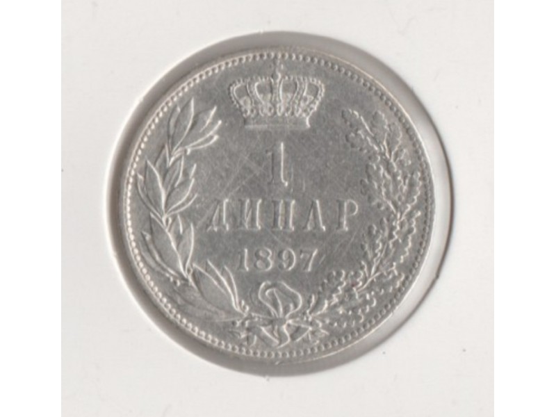 1 Dinar 1897 Srebro odlican