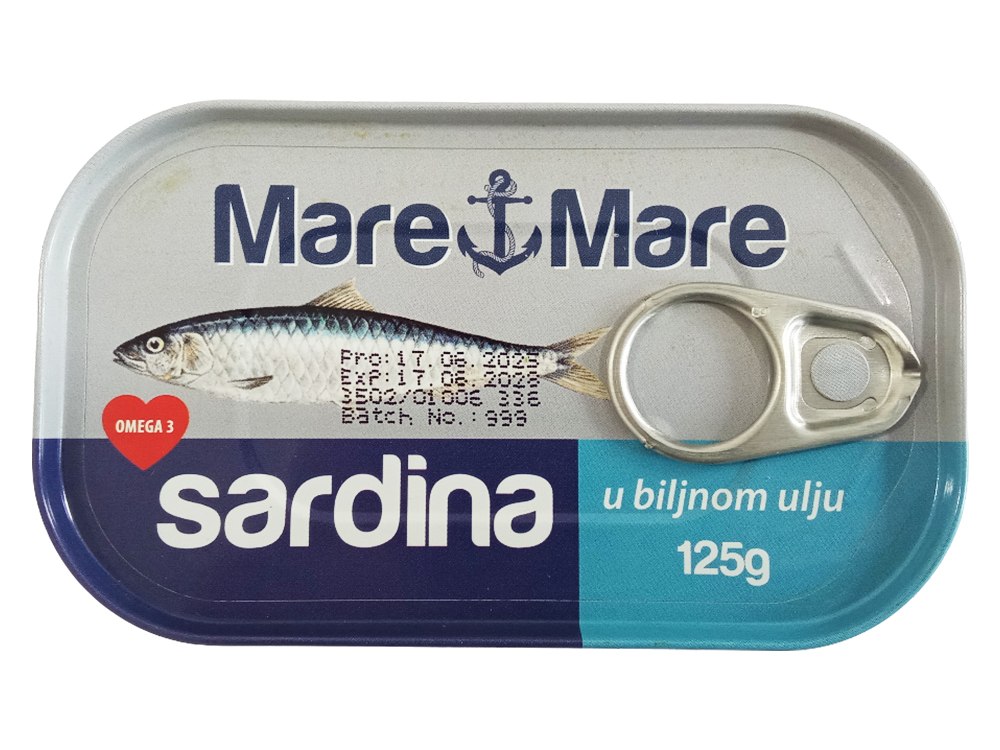 SARDINA MARE MARE U BILJNOM ULJU 125G