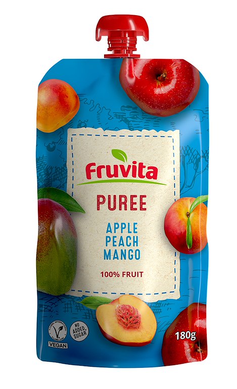 FRUVITA PURE 180G JABUKA,BRESKVA,MANGO