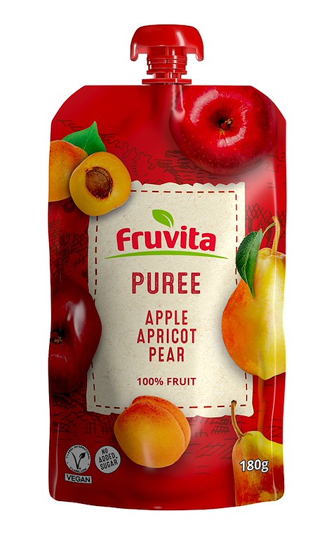 FRUVITA PURE 180G JABUKA,KAJSIJA,KRUSKA