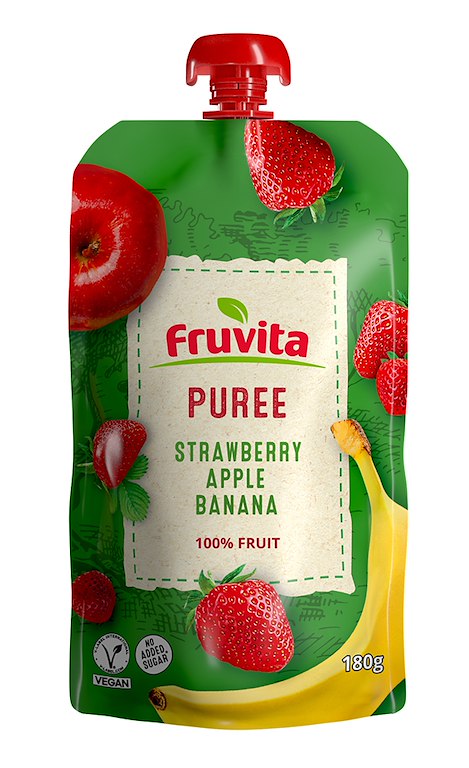 FRUVITA PURE 180G JAGODA,JABUKA,BANANA