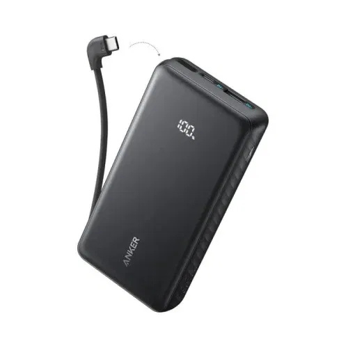 ANKER Zolo Power Bank 20000mAh 22.5W Sa ugrađenim USB-C kablom Crni
