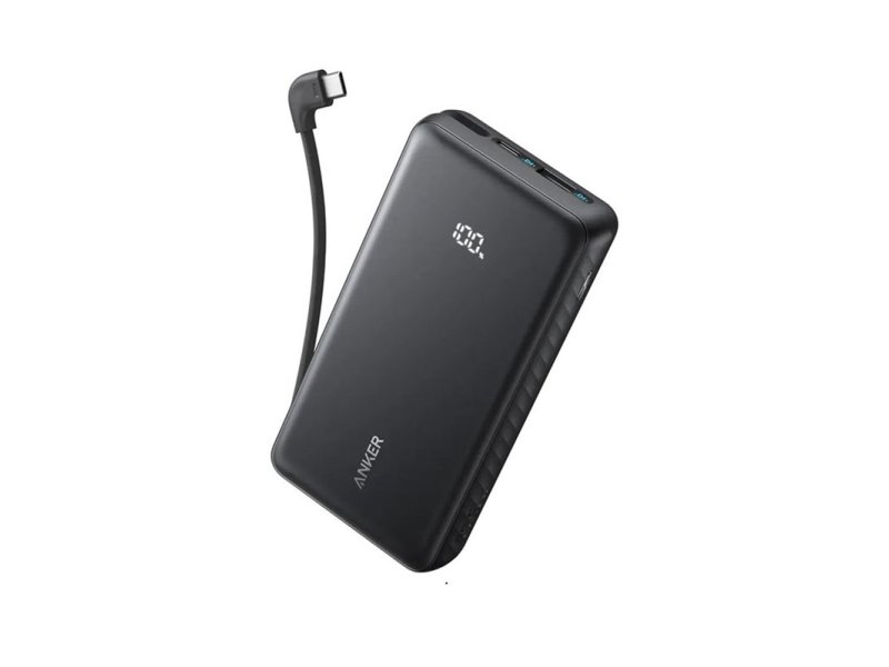 ANKER POWER BANK ZOLO 20000MAH 22.5W INTEGRISAN USB-C KABL CRNI