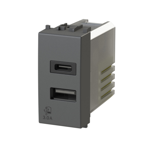 Utičnica USB CA 20W Vimar Arke crna 4B.V19.USB.30